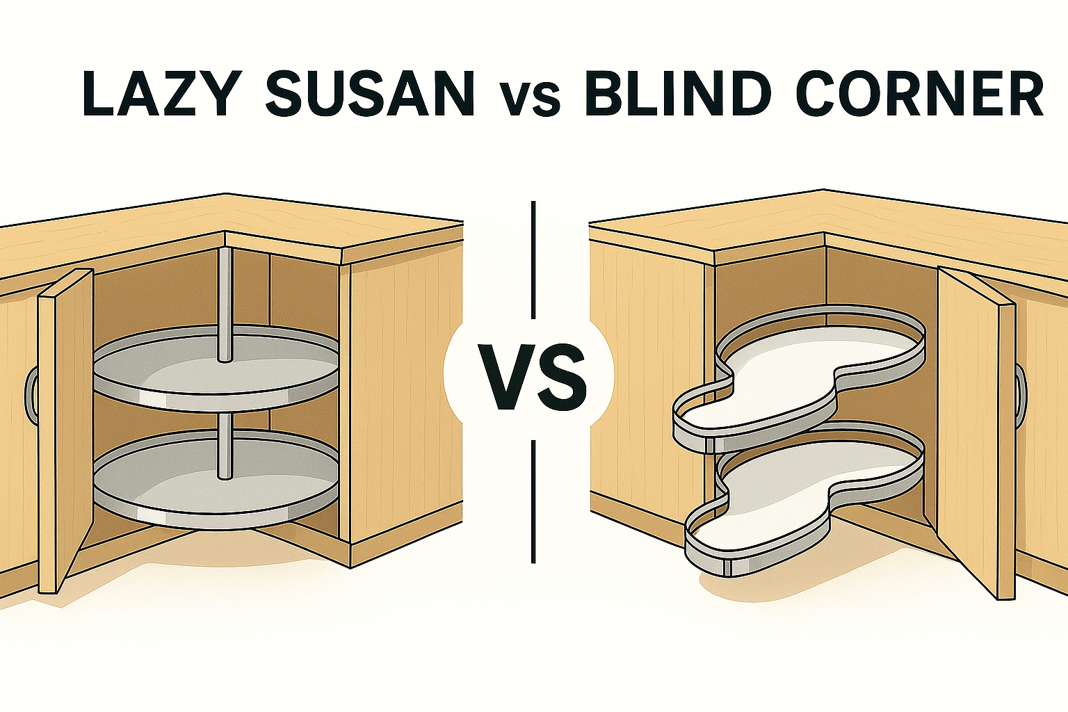 Lazy Susan vs Blind Corner: Best Kitchen Organizer in 2025 - Woodworker ...