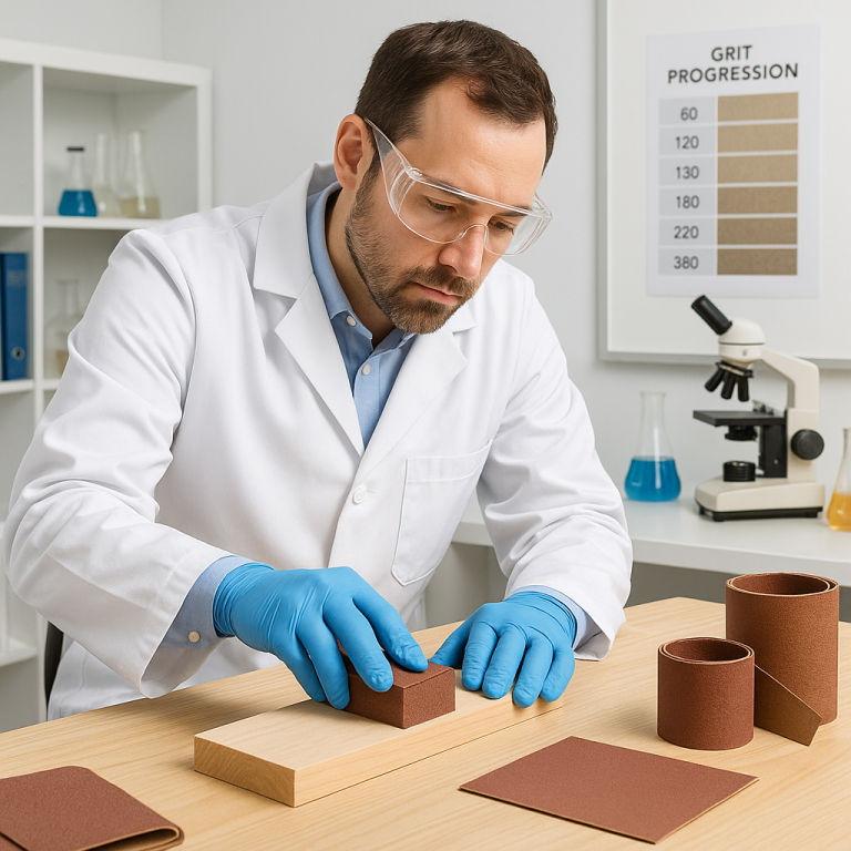scientist-sanding-wood-lab - Woodworker Express Blog